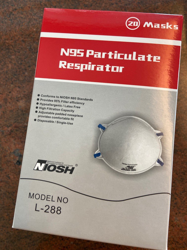 100% Nee Niosh N95 Particulate Respirator ModeL-288 (20 Masks), 健康及營養食用品, 口罩、面罩 - Carousell