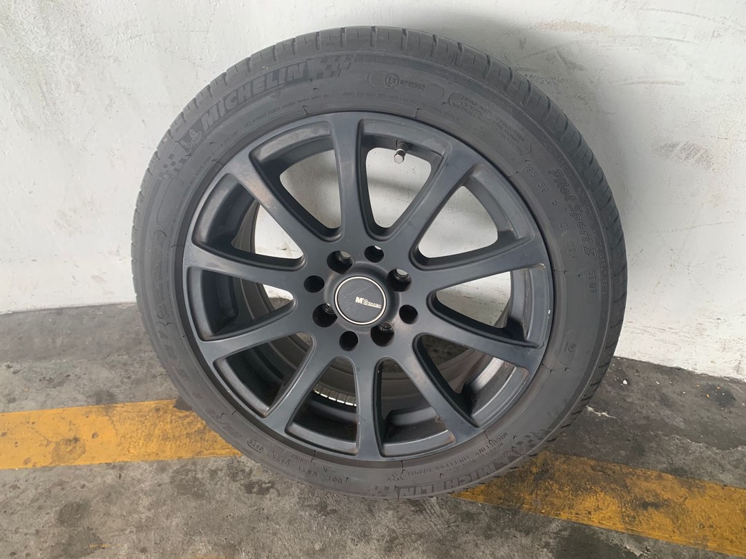 15” 10 Spoke Black Sport Rims with 195/50/15 tyres, Car Accessories ...