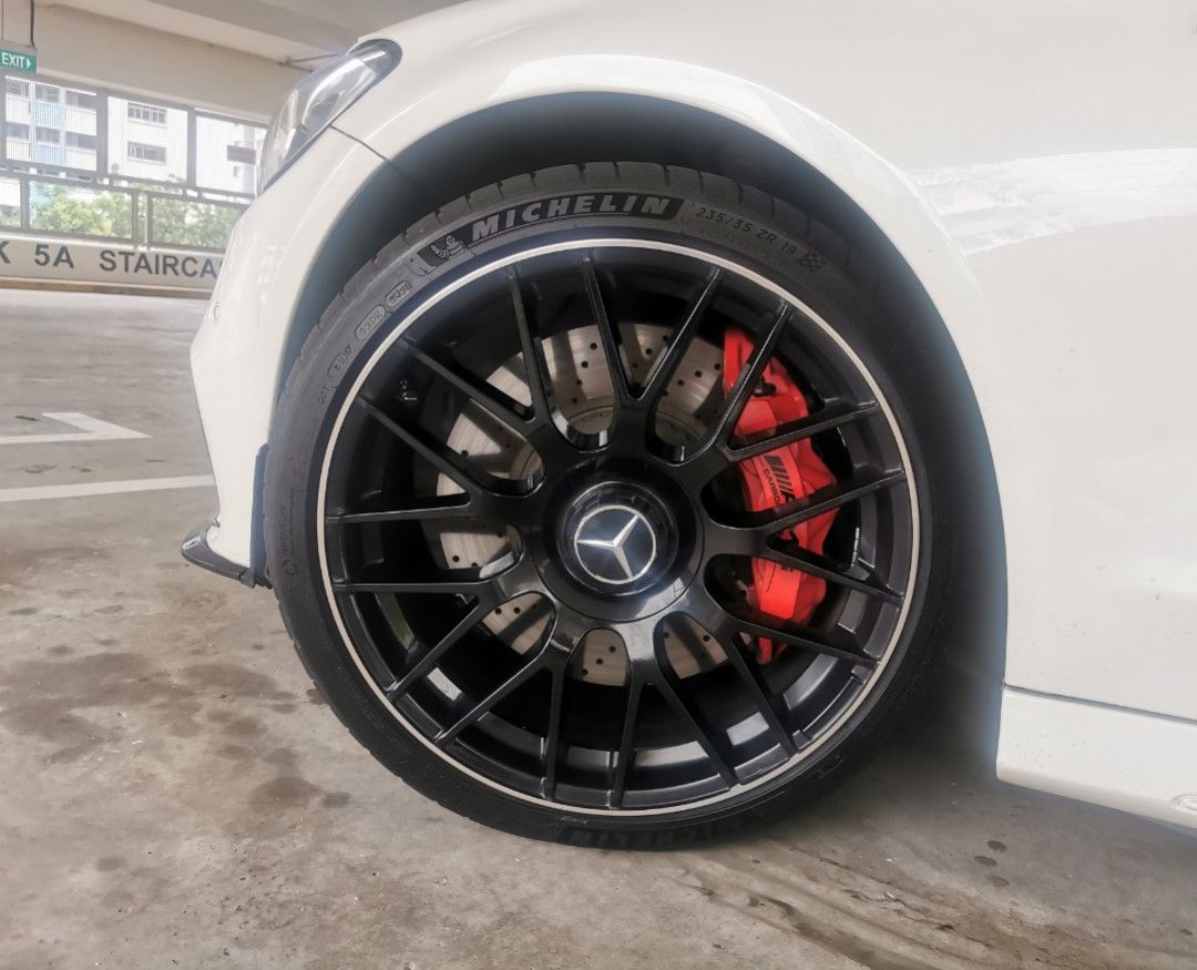 19" AMG Mercedes Rim, Car Accessories, Tyres & Rims on Carousell