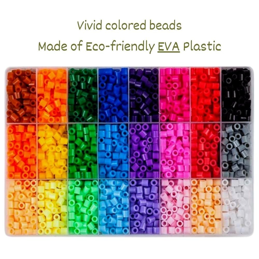24 Colours Perler Beads 5mm Iron Beads Hama Beads Fuse Beads Craft Kit ...