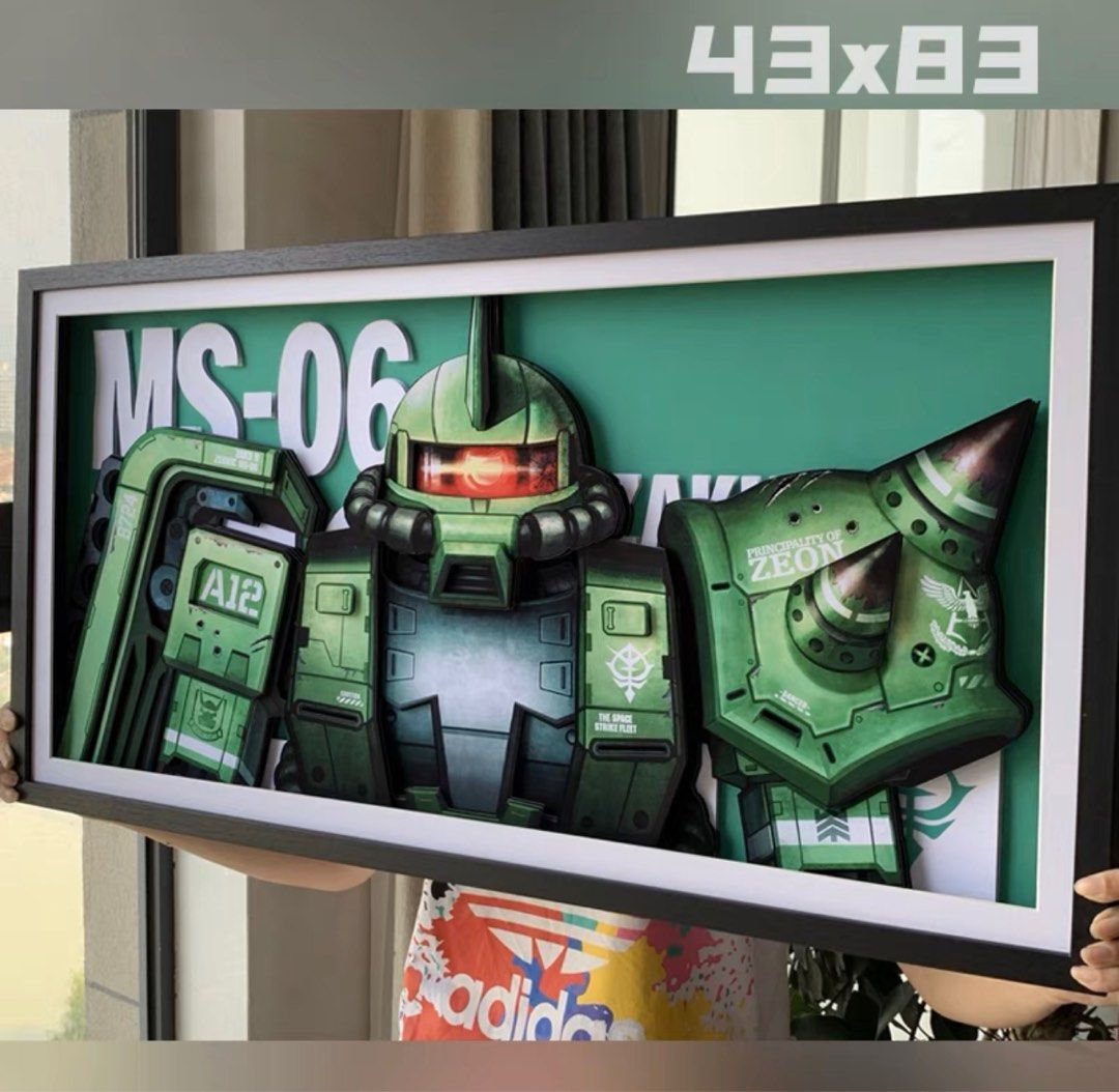 3D custom made Gundam paper art carving, Furniture & Home Living, Home ...