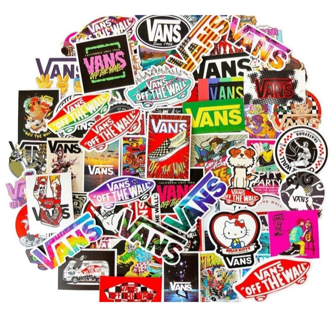 50pcs/100 PCs Vans fashion logo graffiti waterproof PVC sticker labels ...