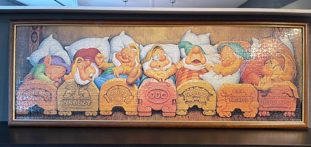 7 Dwarfs Jigsaw Puzzle with frame, Furniture & Home Living, Home Decor ...