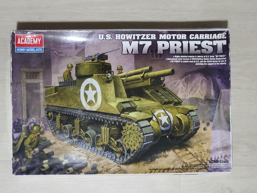 Academy 1/35 M7 Priest tank plastic model kit, Hobbies & Toys, Toys & Games on Carousell