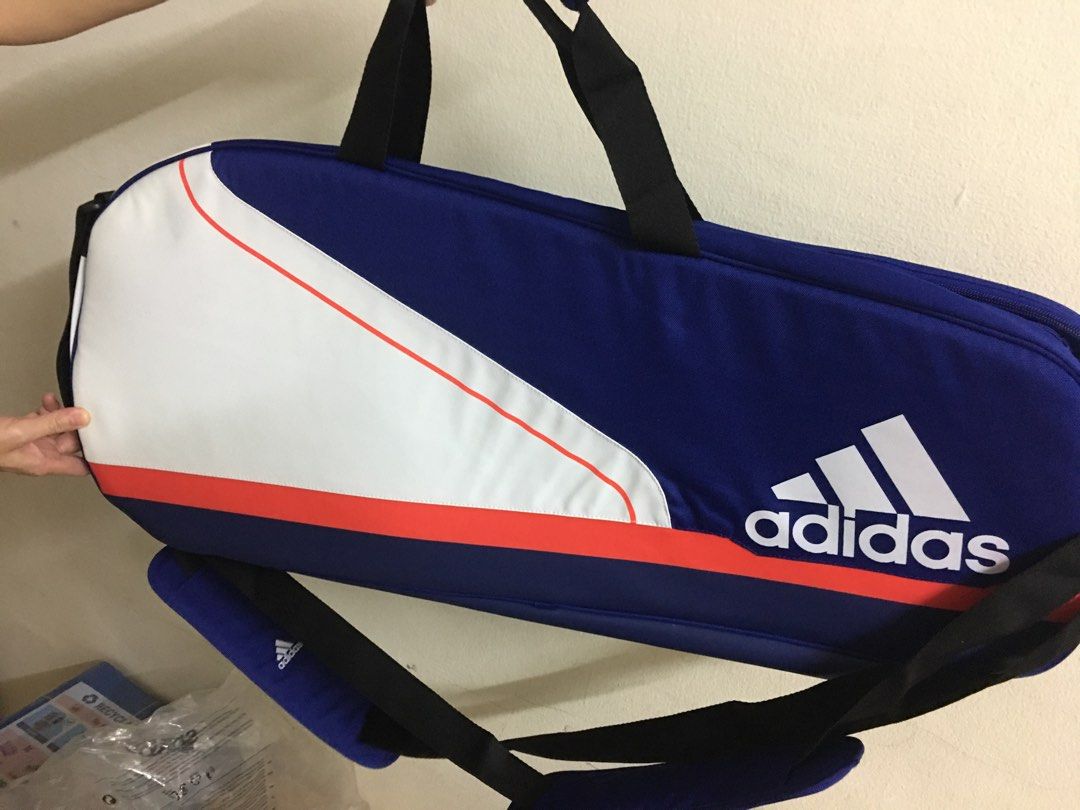 Adidas Tennis Racquet Bag (Blue, Red and White), Sports Equipment ...