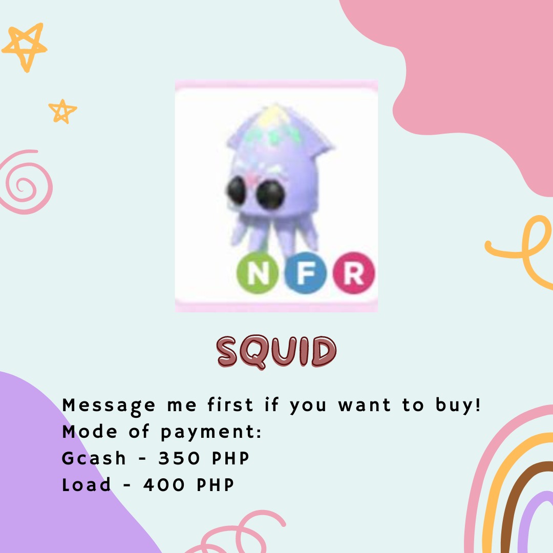 ADOPT ME NFR SQUID (NEON FLY RIDE) on Carousell