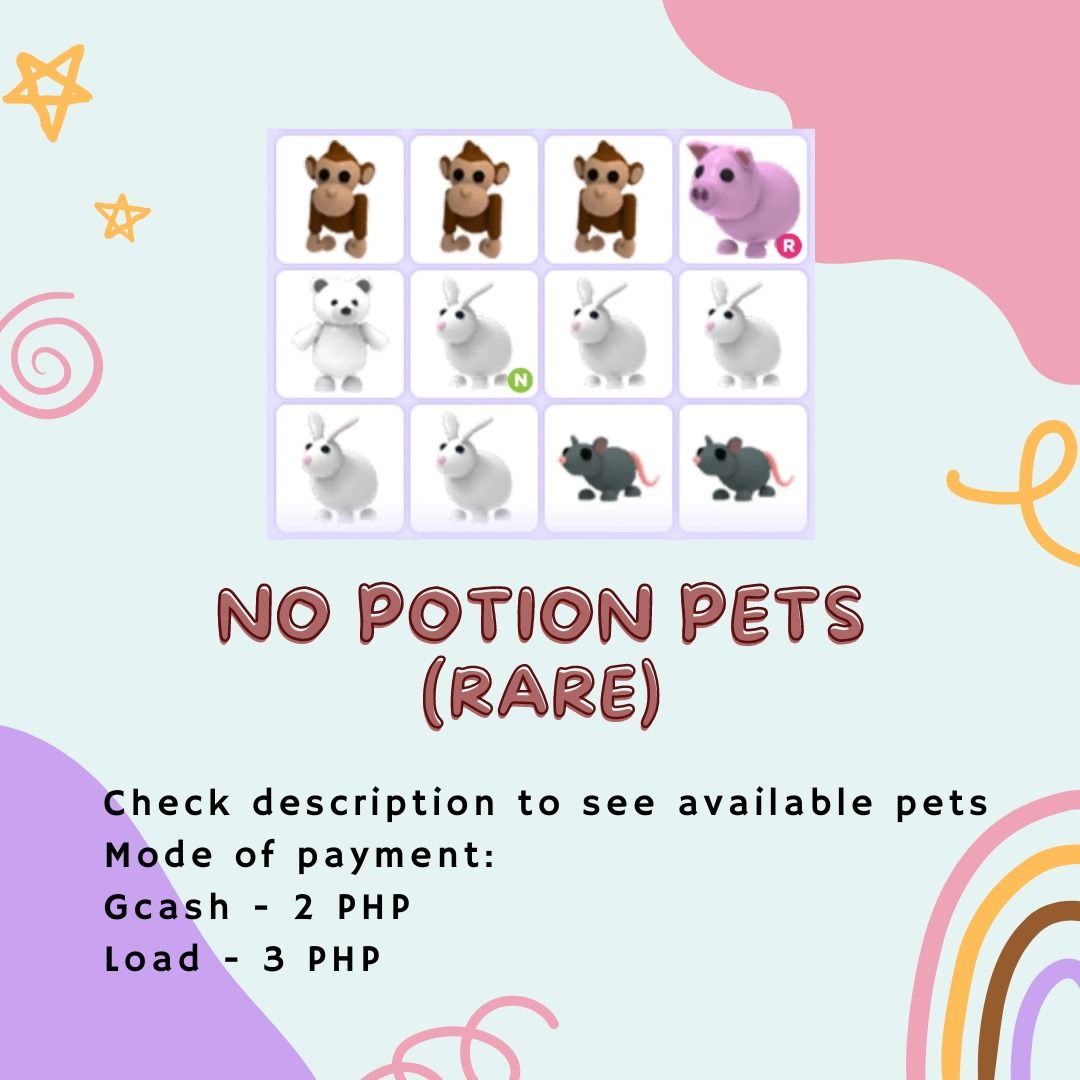 ADOPT ME PETS RARE NO POTION/NORMAL (READ DESCRIPTION) no pots, Video ...