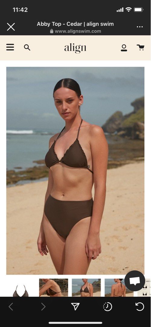 ALIGN SWIM Abby Top in Cedar, Women's Fashion, Swimwear, Bikinis & Swimsuits on Carousell