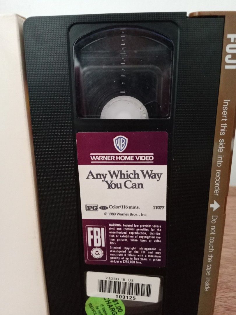 Any Which Way You Can VHS TAPE, Hobbies & Toys, Memorabilia ...