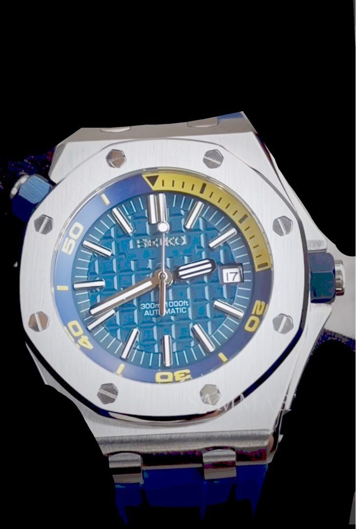 AP Royal Oak Offshore HOMAGE SEIKO MOD CUSTOM AUTO DIVER WATCH, Men's ...