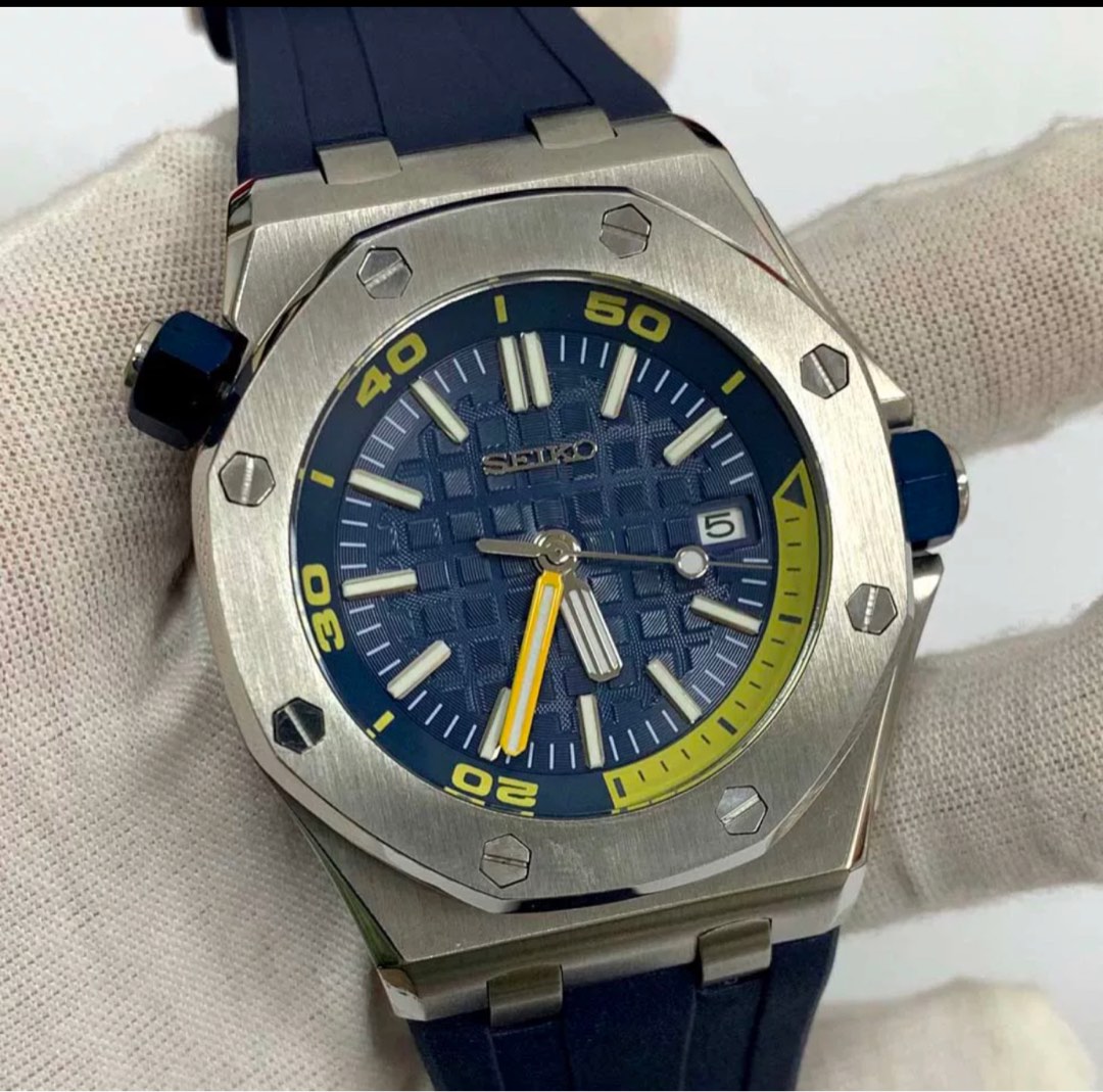 AP Royal Oak Offshore HOMAGE SEIKO MOD CUSTOM AUTO DIVER WATCH, Men's ...