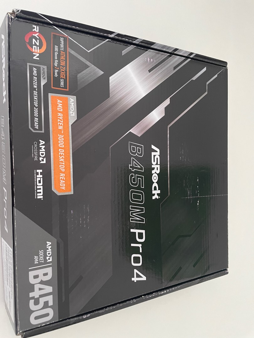 ASRock B450M Pro 4 Mainboard for AMD, Computers & Tech, Parts ...