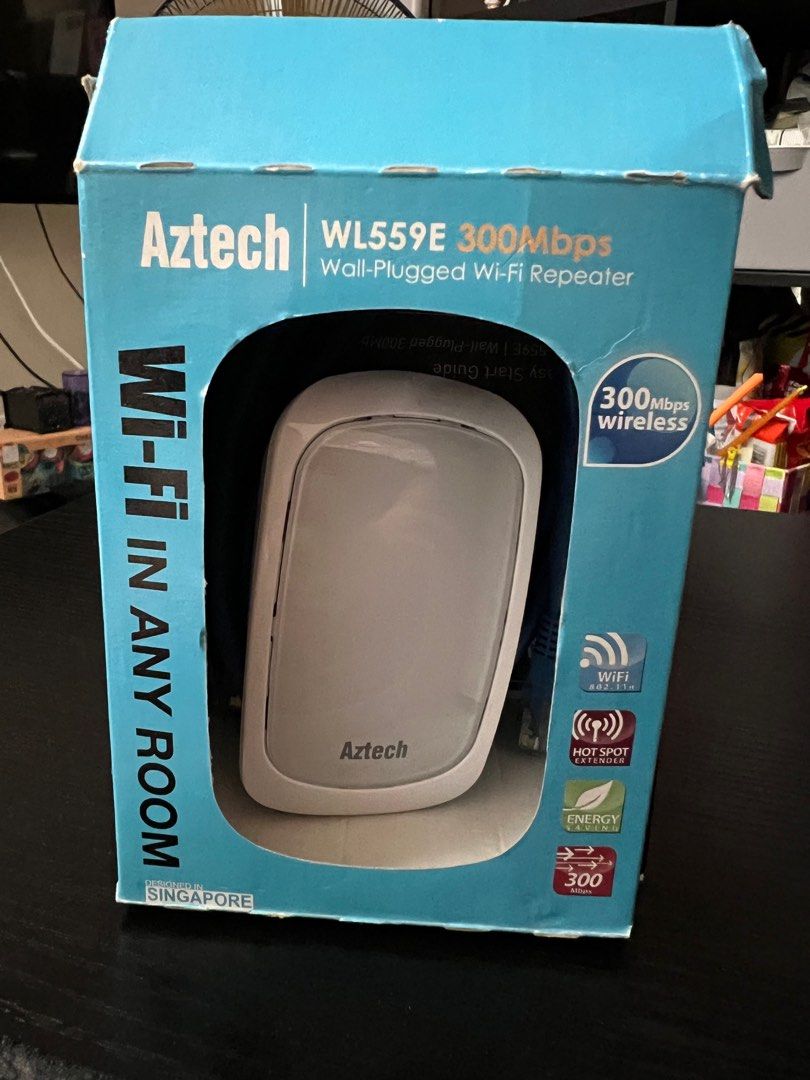 Aztech - WL559E Wall Plugged Wi-Fi Repeater, Computers & Tech, Parts ...