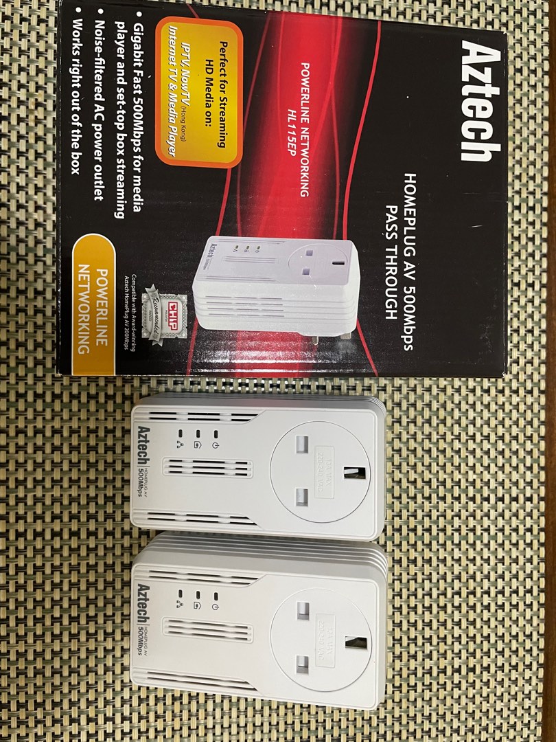 Aztech Homeplugs (3) HL115EP, Computers & Tech, Parts & Accessories ...