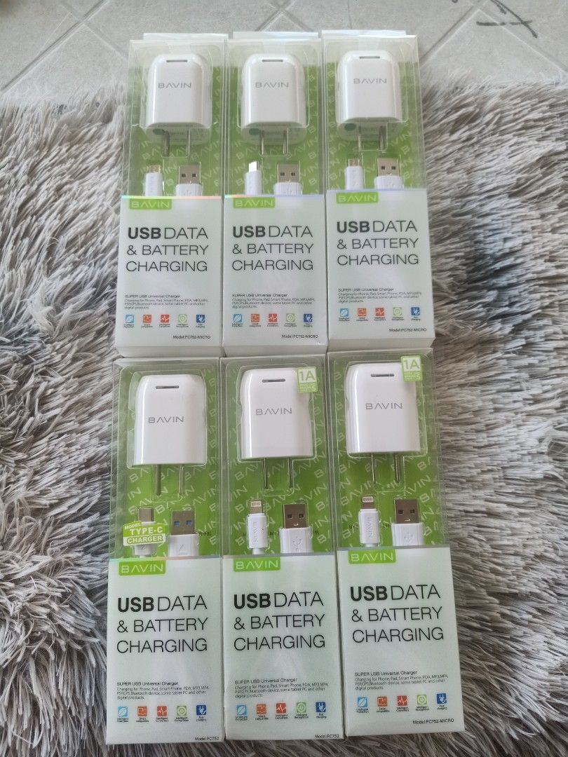 Bavin Charger 1A Micro/Type c/Lightning on Carousell