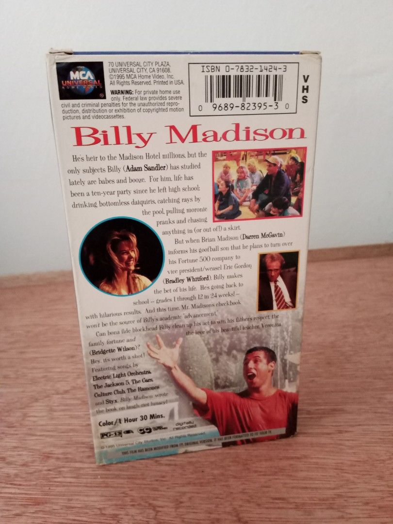 [Tested] Billy Madison VHS TAPE, Hobbies & Toys, Memorabilia ...