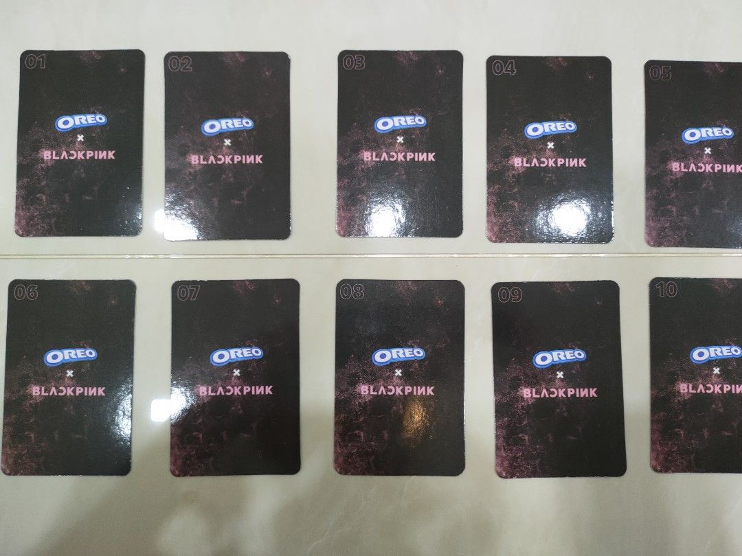 Blackpink limited edition Oreos cards full set, Hobbies & Toys ...