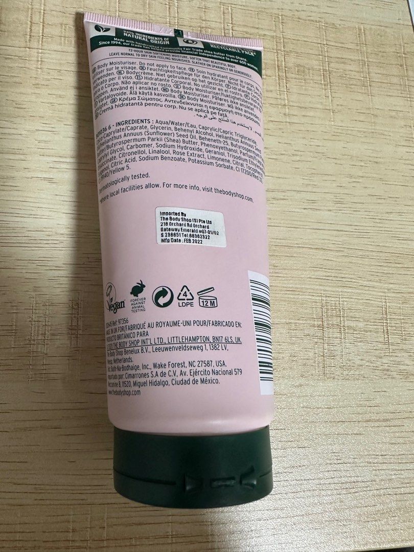 Body shop lotion British rose, Beauty & Personal Care, Bath & Body ...