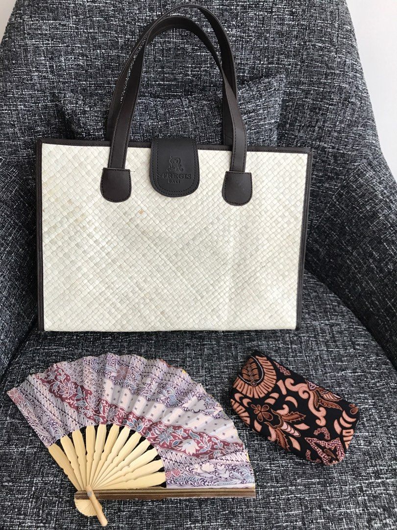 Brand New! St Regis Bali Beach Bag Woven Straw Tote +FREE Batik Pouch ...