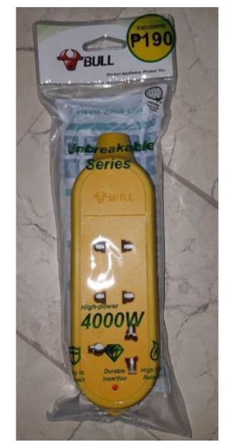 Bull Extension Outlet 3 Gang Socket Unbreakable 4000W Heavy Duty C4D ...