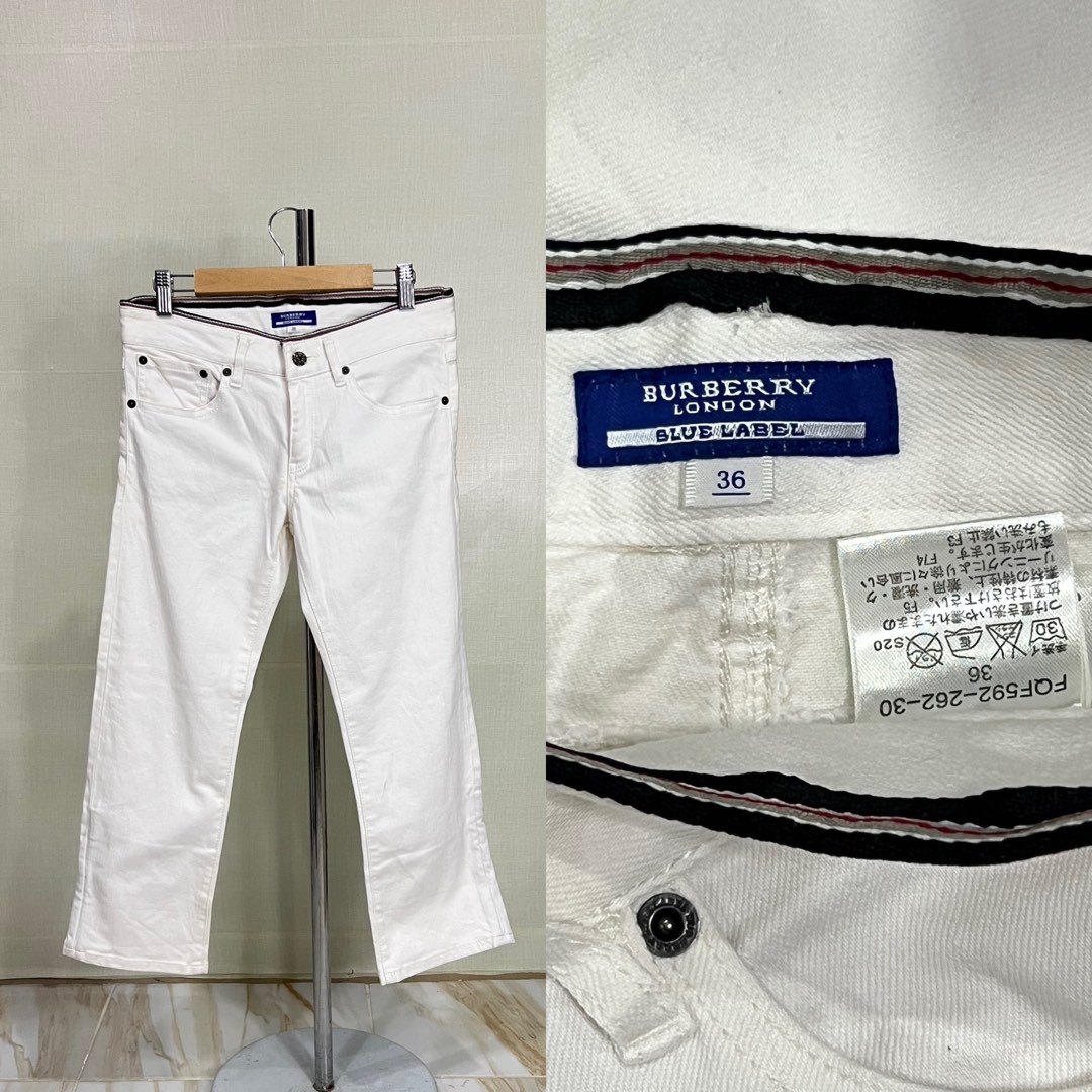 Burberry Blue Label White Pants on Carousell