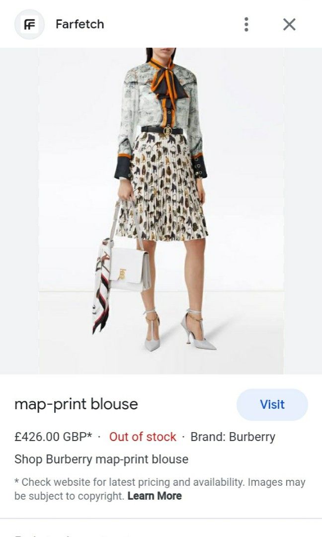 BURBERRY MAP PRINT on Carousell