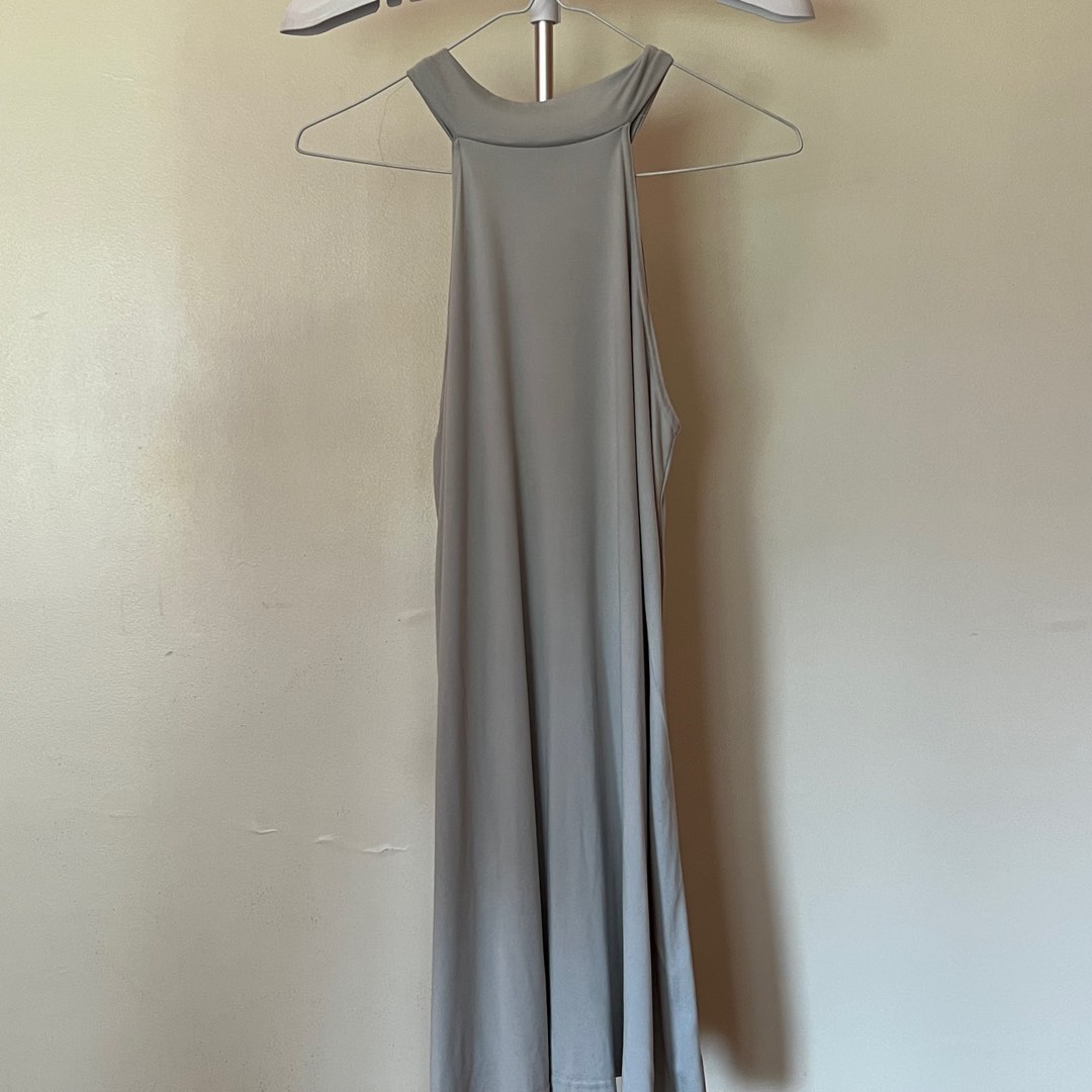 Butter Soft Slate Halter Dress by Atelier by Tata on Carousell