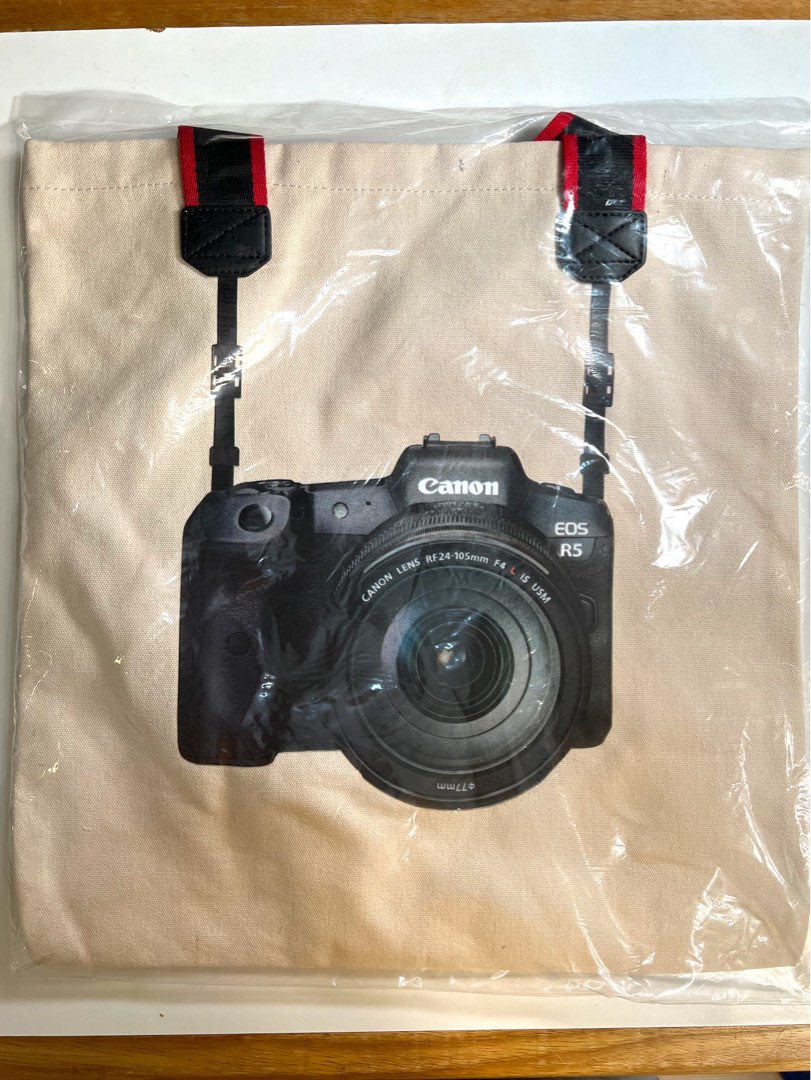 Canon eos R5 帆布 環保袋, 女裝, 手袋及銀包, Tote Bags - Carousell