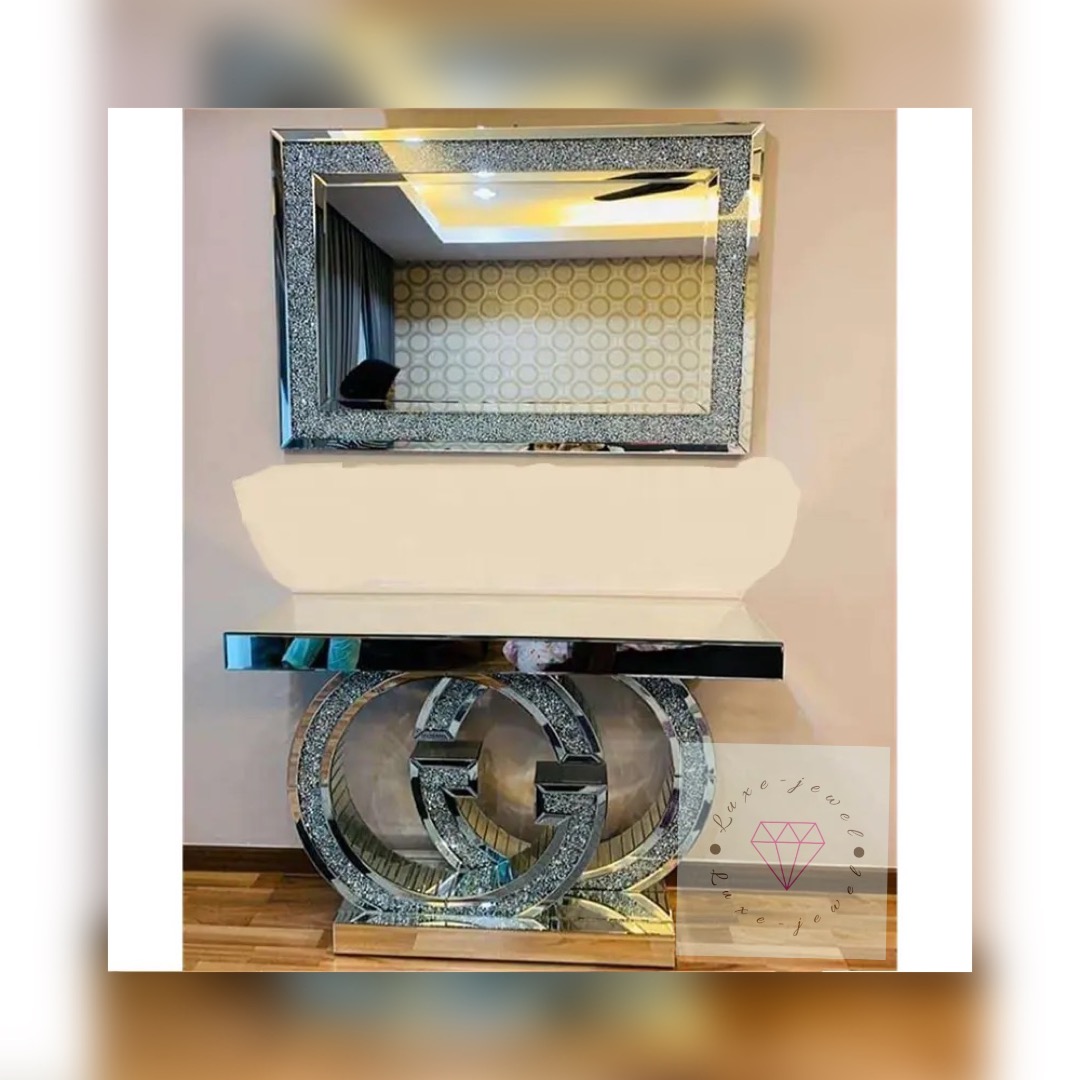 CC Crushed Diamond side table, Furniture & Home Living, Home Decor ...