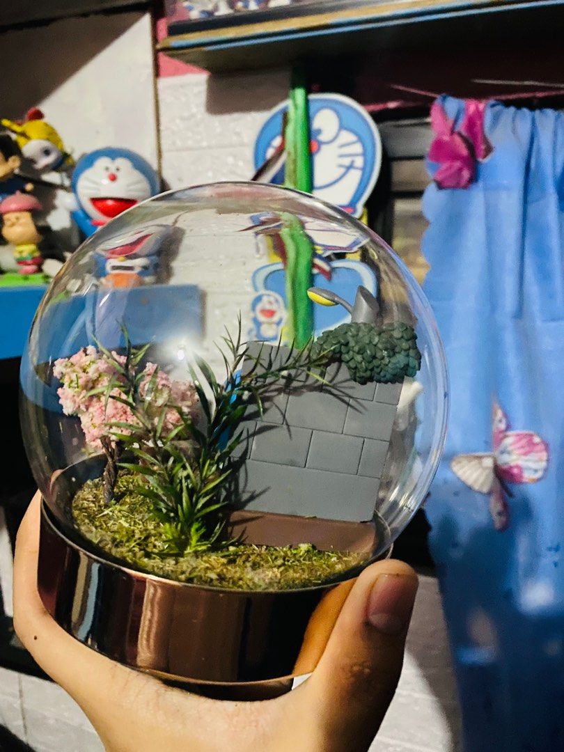 Doraemon and Nobita diorama in glass globe, Hobbies & Toys, Toys ...