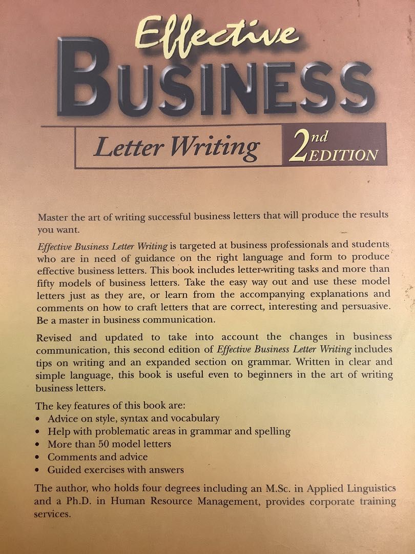 Effective Business Letter Writing, Hobbies & Toys, Books & Magazines ...