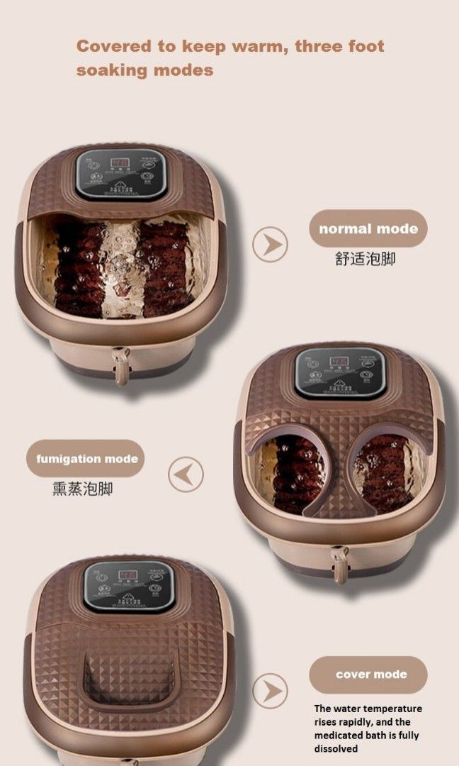 Electric hot water foot bath massager machine, Health & Nutrition ...