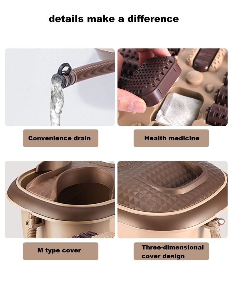 Electric hot water foot bath massager machine, Health & Nutrition ...