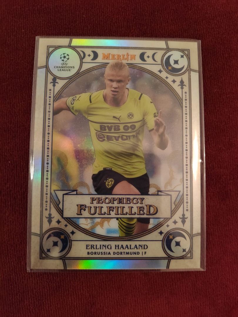 Erling Haaland Authentic Soccer Football Cards Manchester City Dortmund ...