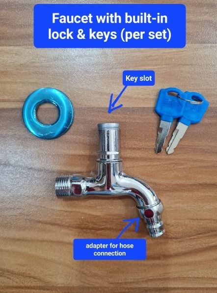 Faucet Built in Lock Key / Anti-Theft Faucet Water Tap With Lock Key ...
