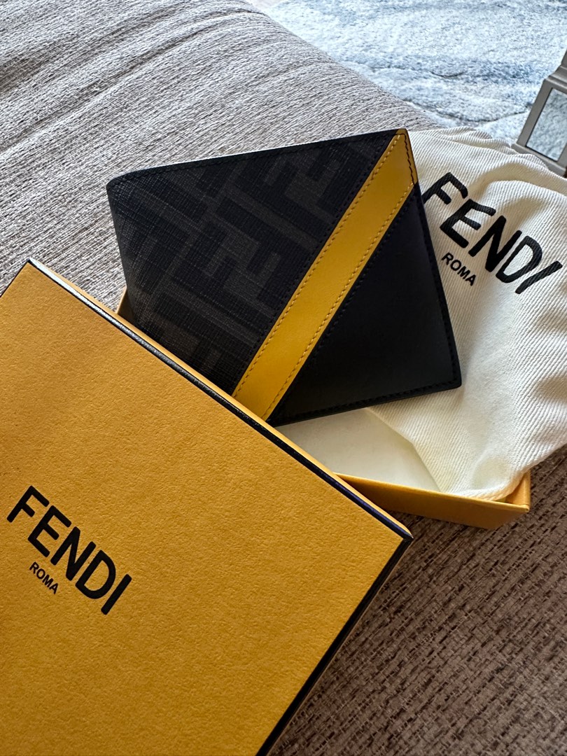 Fendi Diagonal Men Wallet, Luxury, Bags & Wallets on Carousell
