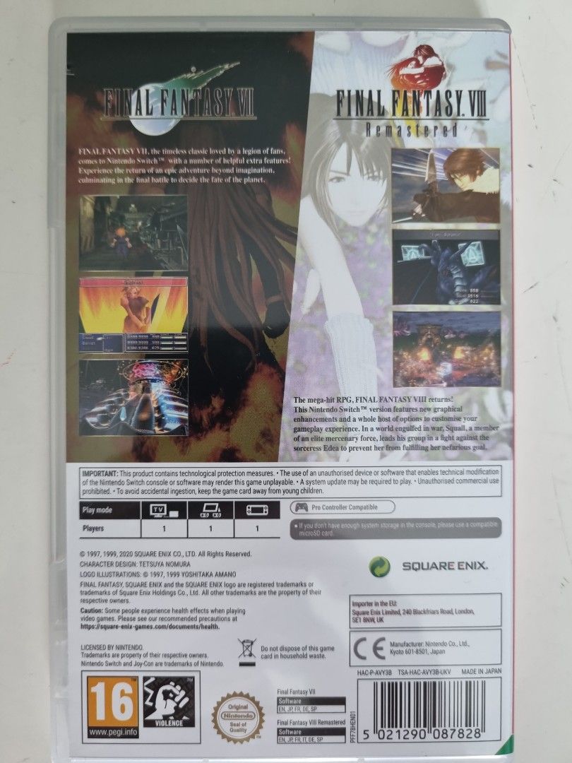Final Fantasy Twin Pack, Video Gaming, Video Games, Nintendo on Carousell
