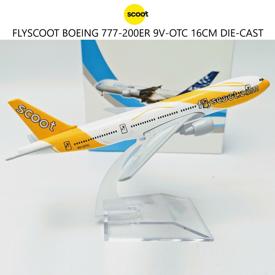 FLYSCOOT SINGAPORE AIRLINE BOEING 777-200ER 16CM DIE-CAST AIRCRAFT ...