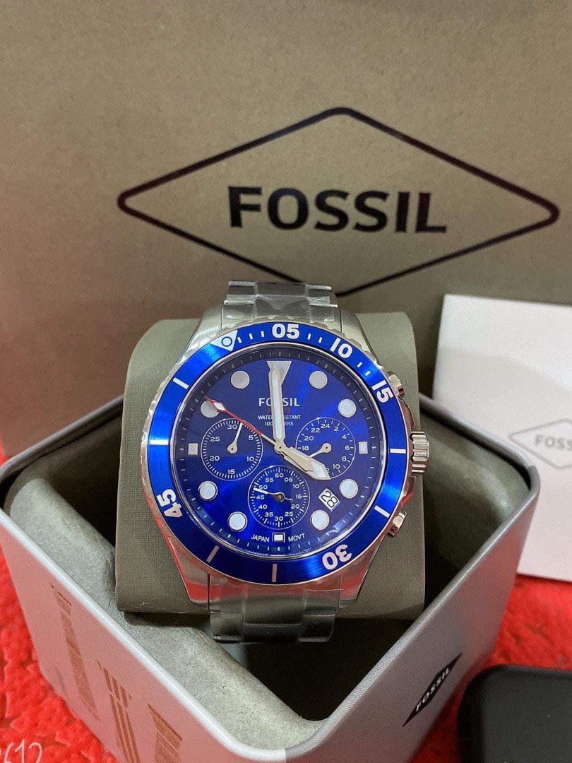 FOSSIL STEEL BLUE DIAL AUTHENTIC WATCH on Carousell