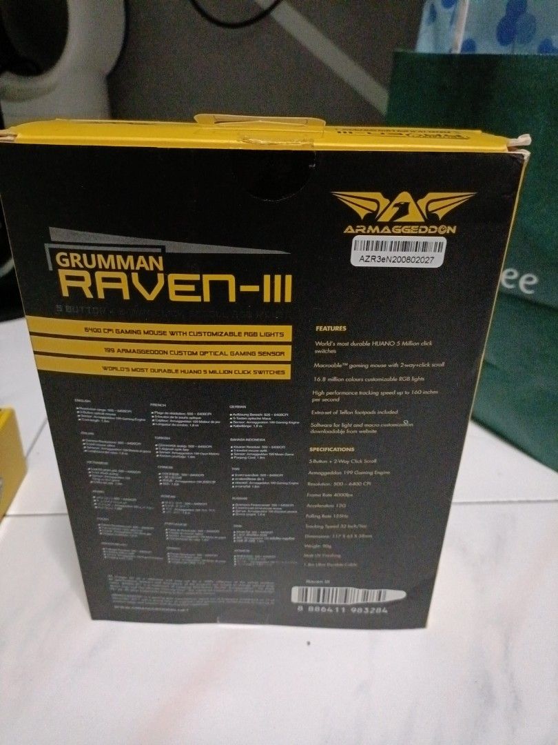 GRUMMAN RAVEN-III ARMAGGEDDON Gaming Mouse, Computers & Tech, Parts ...