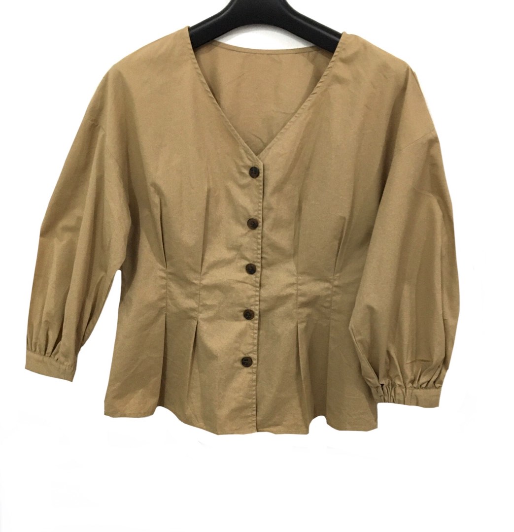 GU by Uniqlo Classy Poplin Tops, Women's Fashion, Tops, Shirts on Carousell