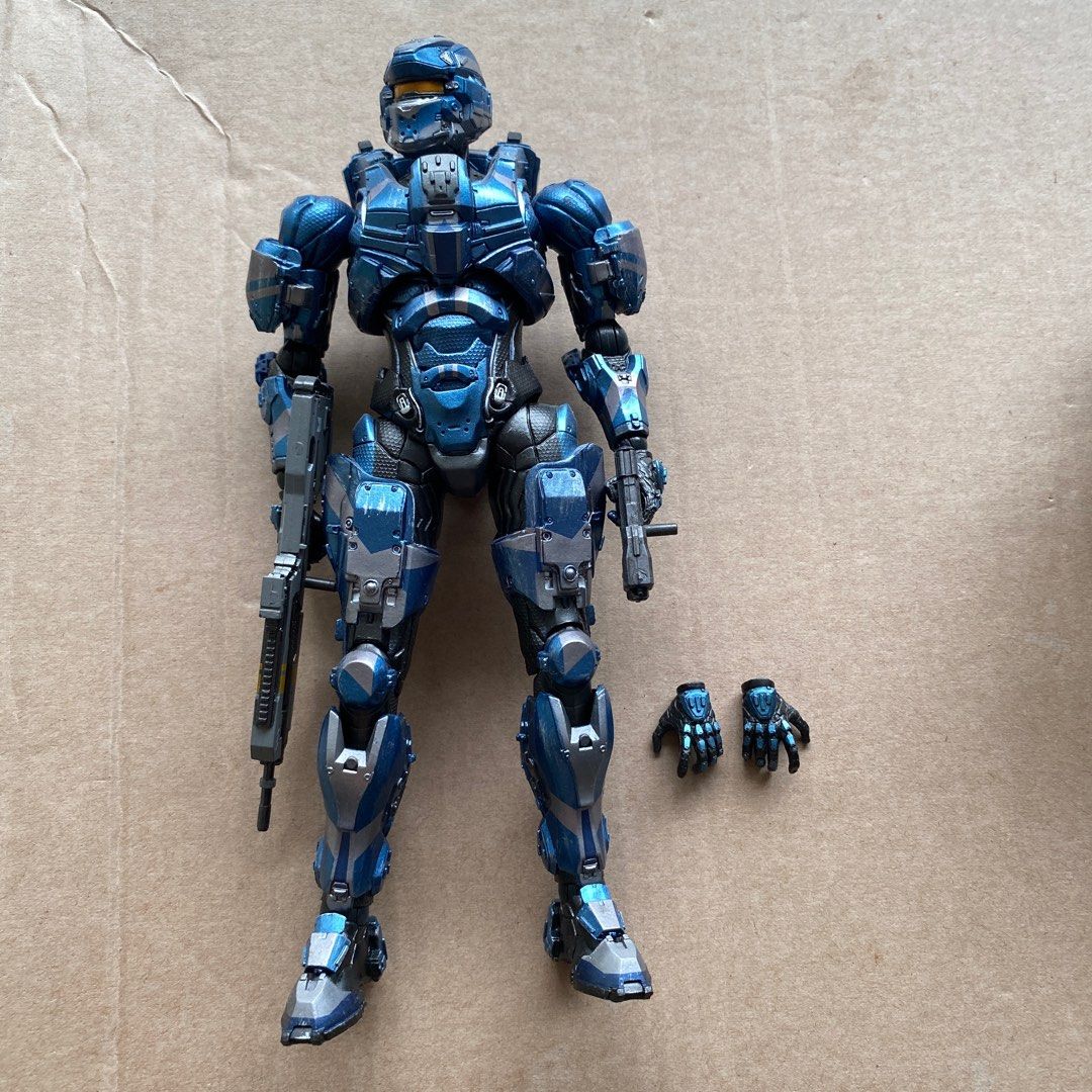 Halo 4 Square Enix Play arts Spartan Warrior blue action figure ...