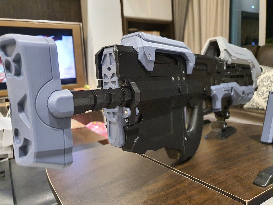 Halo Assault Rifle 3D Printed Cosplay Prop, Hobbies & Toys, Toys ...