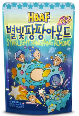 HBAF STARLIGHT PANG PANG ALMOND FROM KOREA 190G, Food & Drinks, Packaged & Instant Food on Carousell