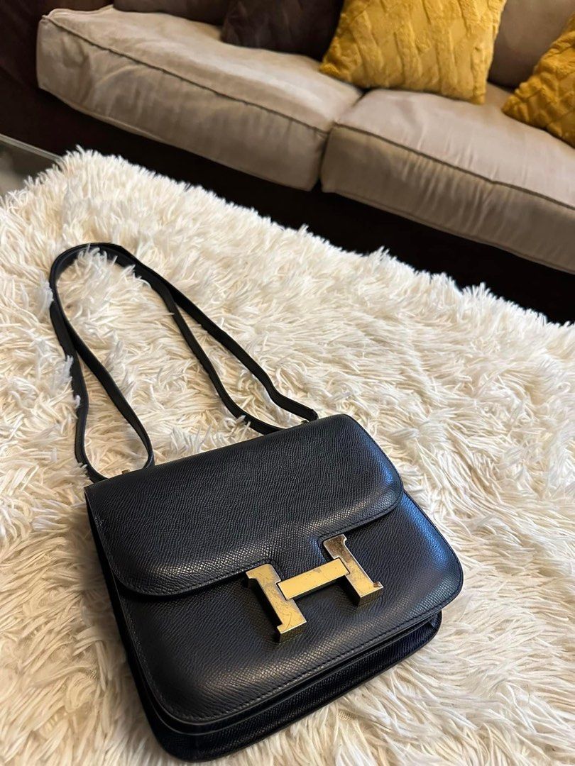 Hermes Black Constance Mini, Luxury, Bags & Wallets on Carousell