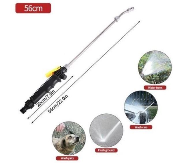 High Water Pressure Spray Gun Jet Hose Nozzle Washer Cleaning (Garden ...