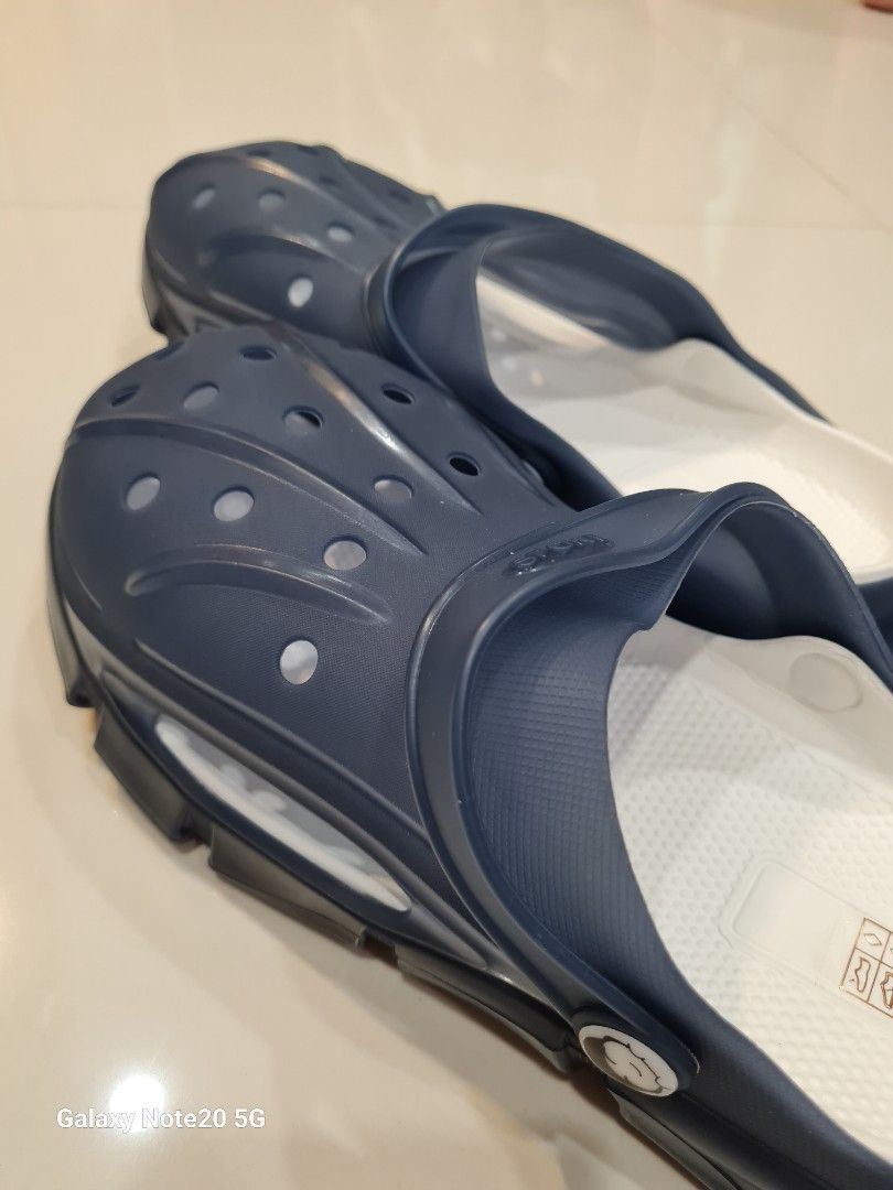 Hollow Out Slingback Clogs, Blue Plastic Vented Clogs, Men's Fashion ...