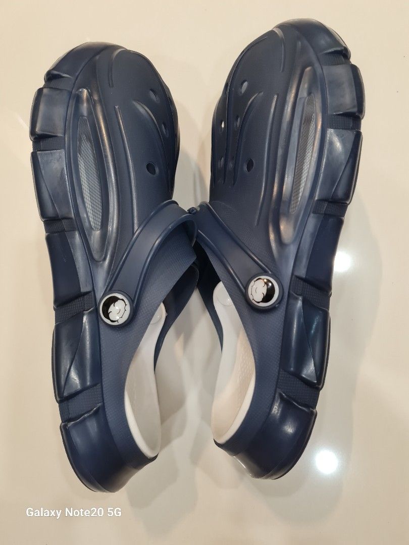 Hollow Out Slingback Clogs, Blue Plastic Vented Clogs, Men's Fashion ...