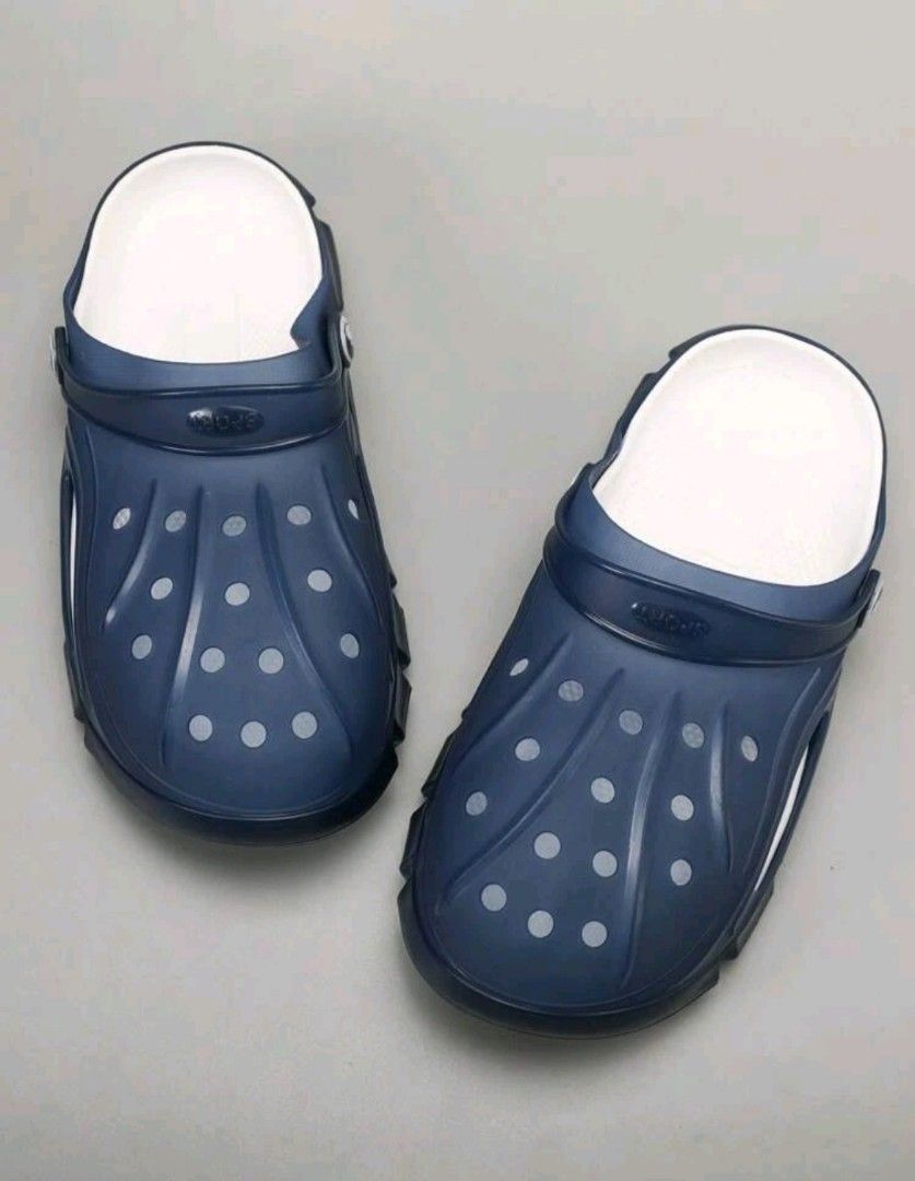 Hollow Out Slingback Clogs, Blue Plastic Vented Clogs, Men's Fashion ...