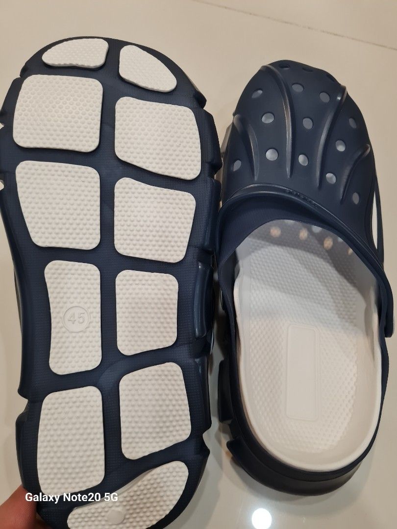 Hollow Out Slingback Clogs, Blue Plastic Vented Clogs, Men's Fashion ...